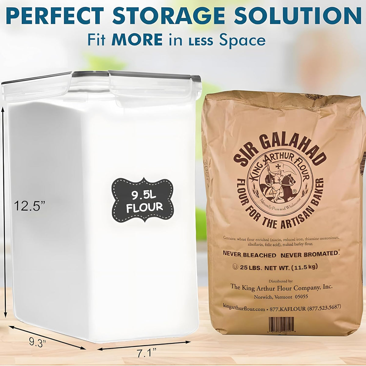 2 PC (9.5L | 321 Oz) Extra Large Bulk Food Storage Containers | Shazo ...